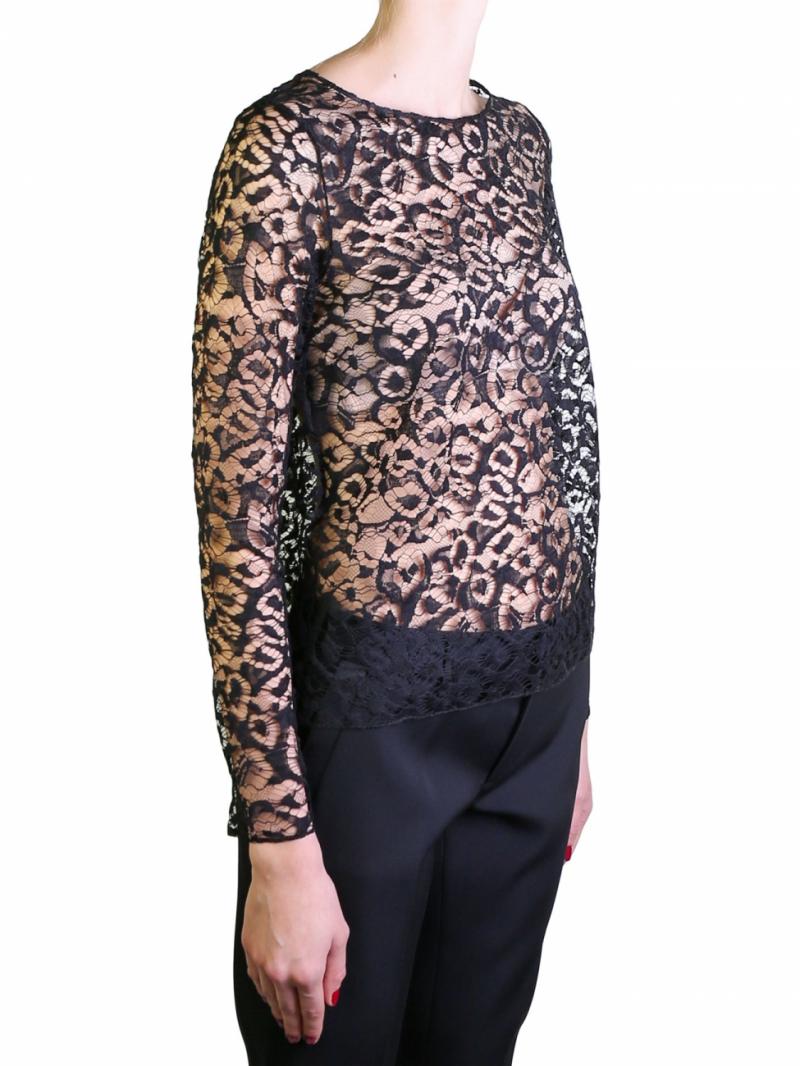Saint Laurent leopard lace top