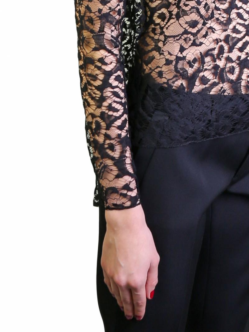 Saint Laurent leopard lace top